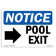 SignMission Pool Exit [RightArrow] Sign | Wayfair